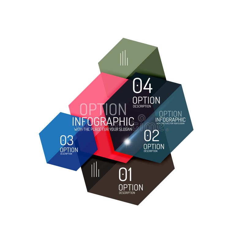 Hexagone Infographic Diagram Templates Stock Vector - Illustration of ...