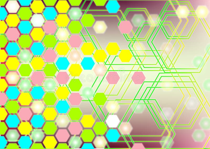 Hexagon Pattern Background with Gradation Color Stock Vector ...