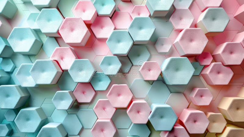 Hexagons Mounted on a Wall stock image. Image of repetitive - 309985303