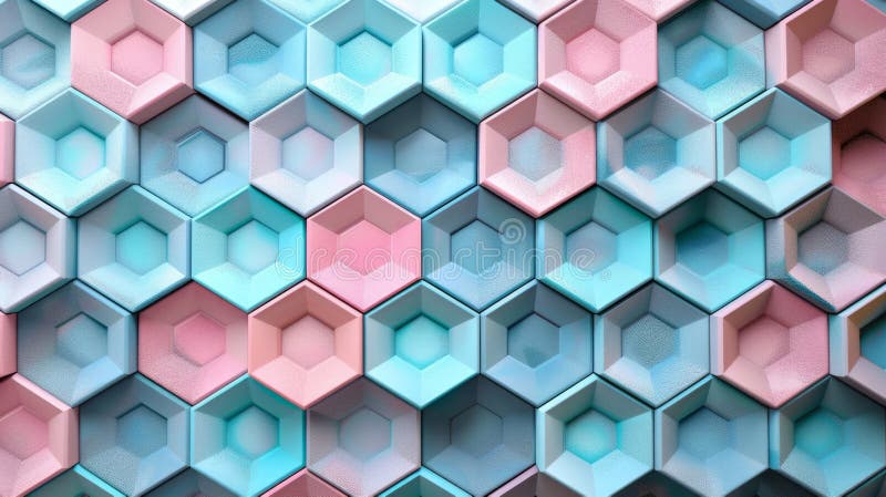 Hexagons Mounted on a Wall stock photo. Image of geometric - 309986372