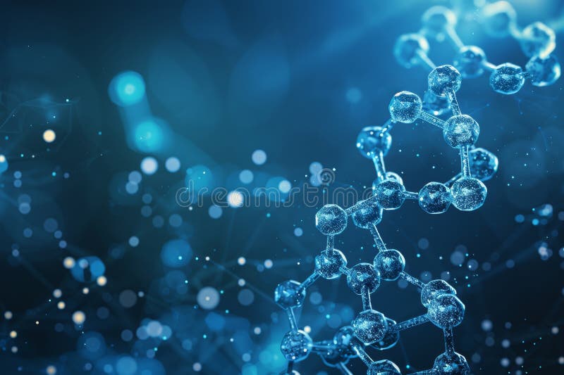 Hexagons Pattern Blue Background for Genetic Research and Chemical ...