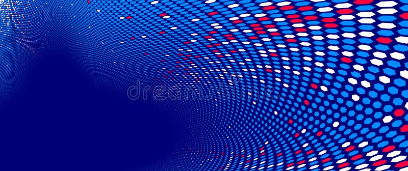 Hexagons Pattern Vector Abstract Background, Colorful Perspective Flow ...