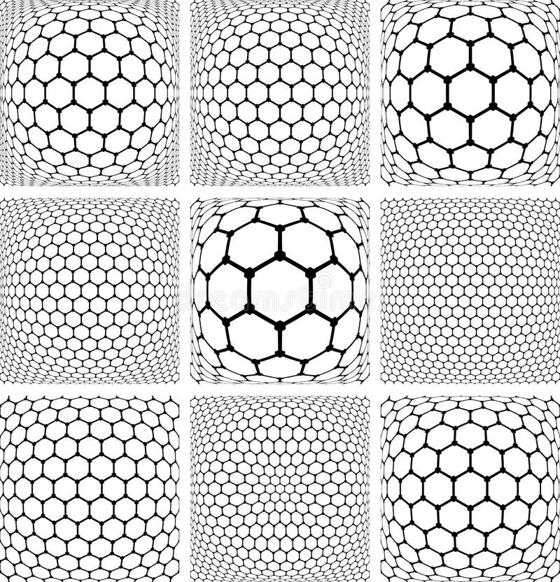 Hexagons Patterns. Geometric Backgrounds Set. Stock Vector ...