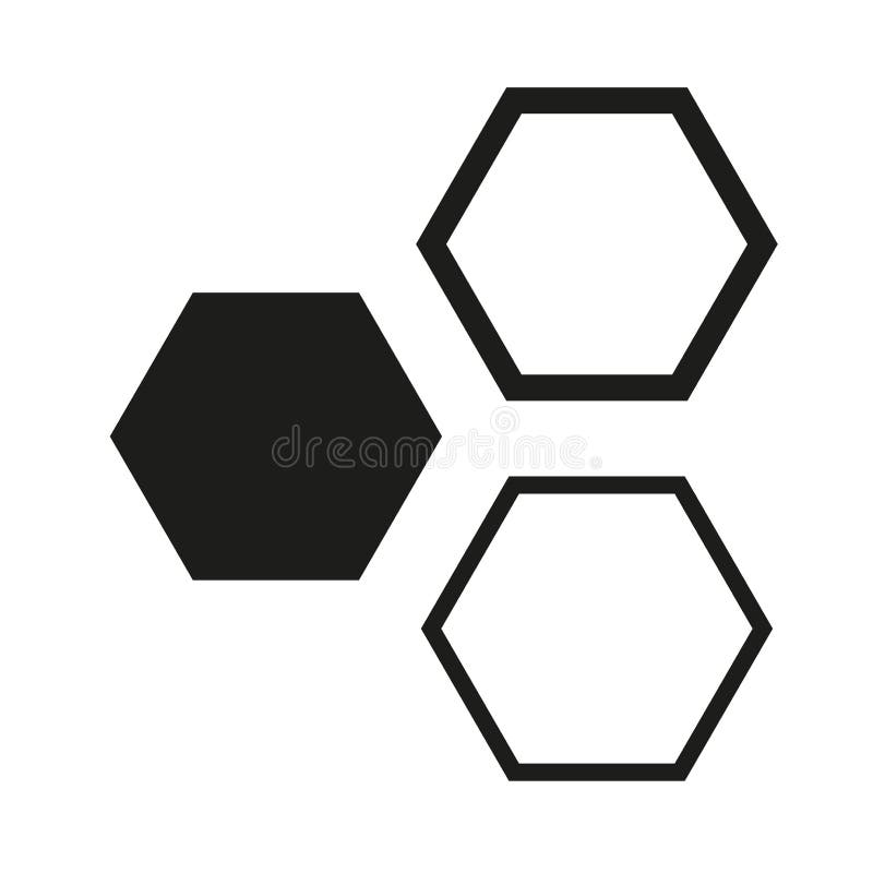 Hexagons Set. Edge Frame. Vector Illustration. Stock Image Stock Vector ...