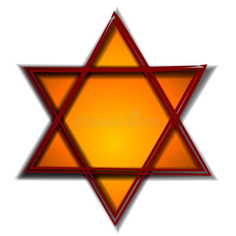 Hexagram Sign Symbol Gold stock illustration. Illustration of ...