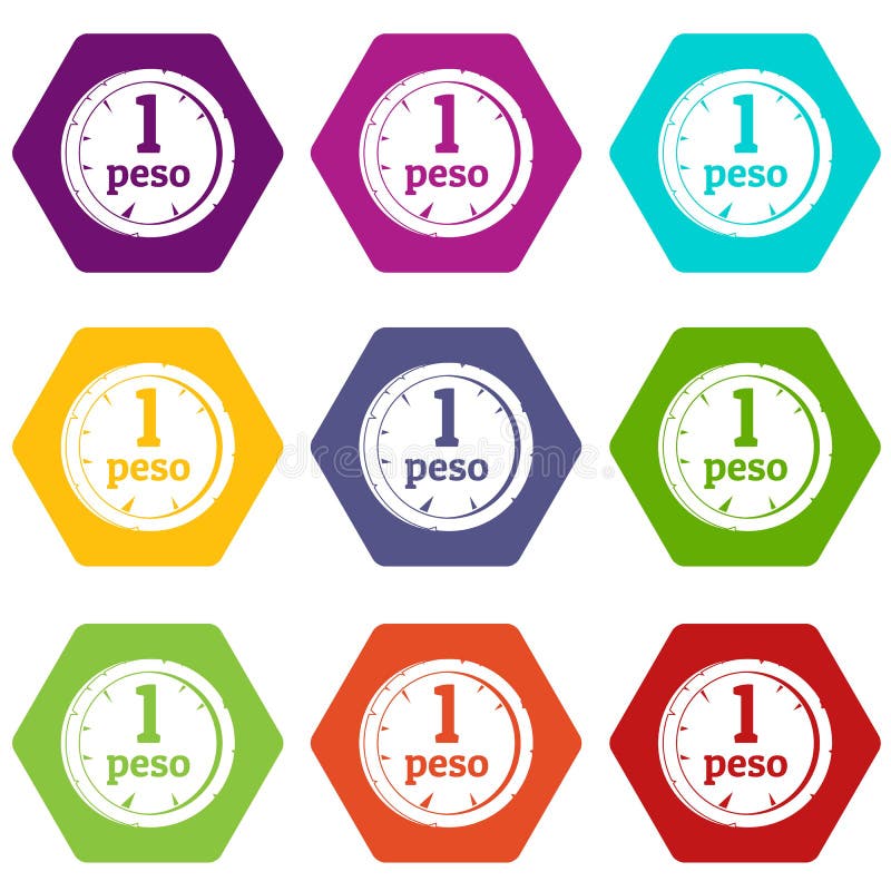 Hexahedron Determinado Del Color Del Icono Del Peso Ilustración del ...