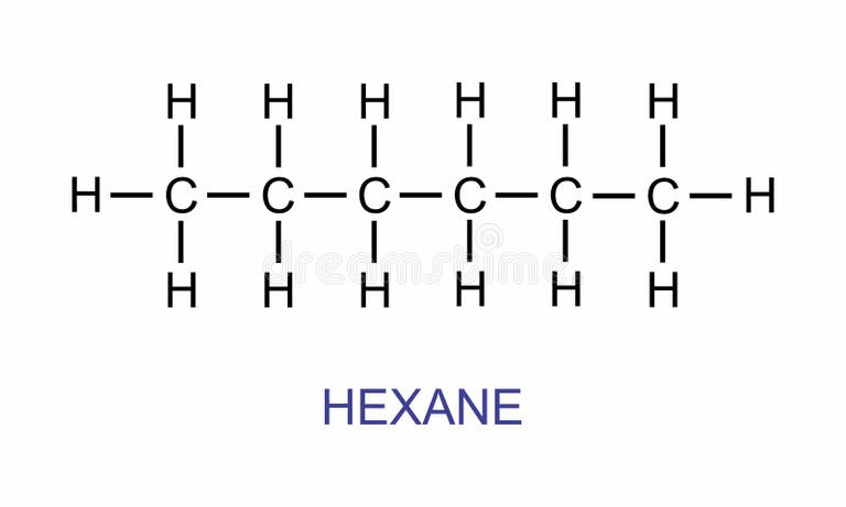 Hexane Formula Illustration Stock Illustration - Illustration of ...