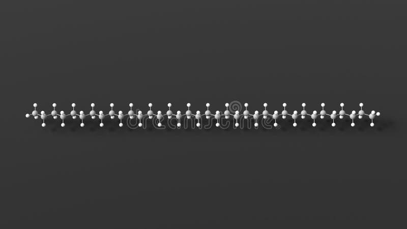Hexatriacontane Molecule, Molecular Structures, Alkane, 3d Model ...