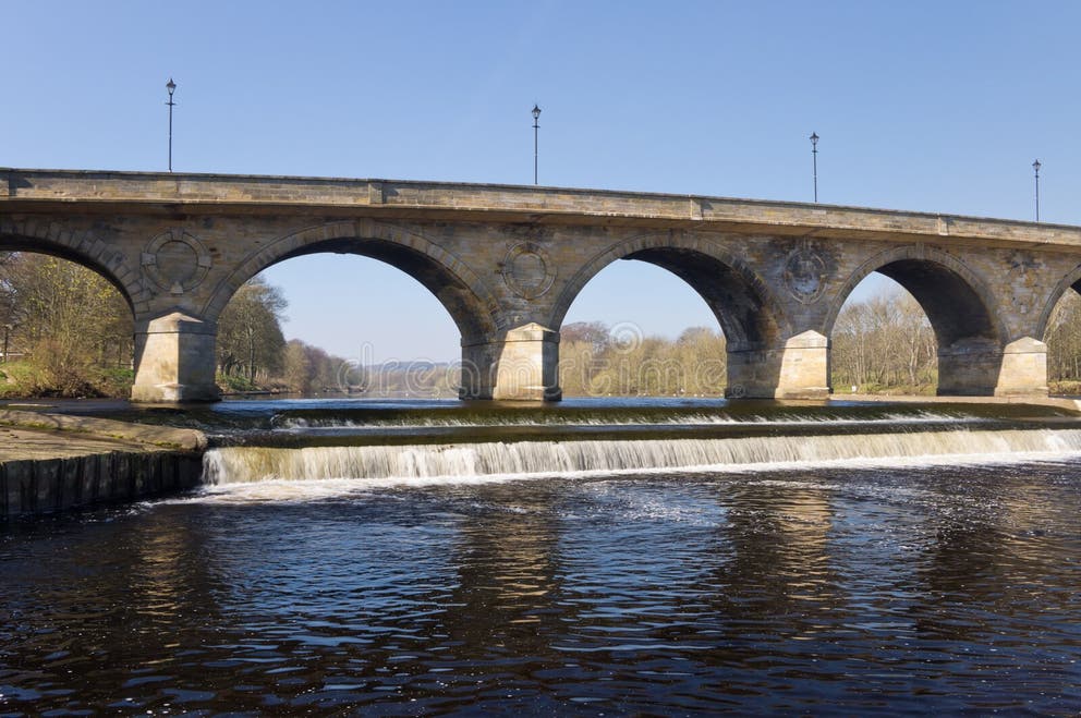 Hexham Bridge arches stock photo. Image of waterfall - 24172370
