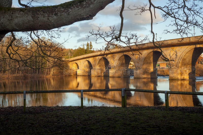 Hexham Bridge Taken from Tyne Green Stock Photo - Image of hexham ...