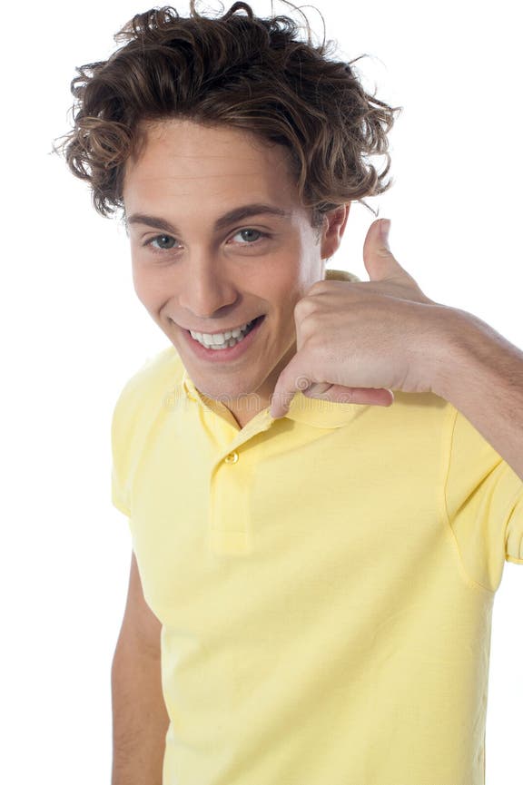 Hey call me stock photo. Image of indoors, cheerful, gesture - 24140236