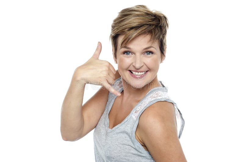 Hey Call Me Sometime Mock Gesture Stock Photos - Free & Royalty-Free ...