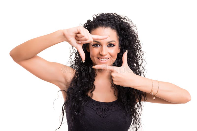 Hey ! Frame me! stock photo. Image of gesture, adult - 69676088