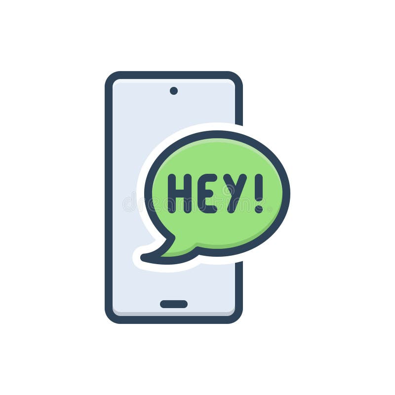 Color Illustration Icon for Hey, Bubble and Conversation Stock ...