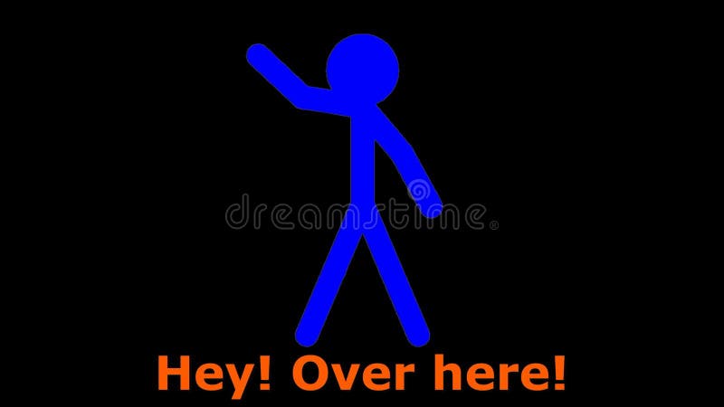 Hey! Over here! stock video. Video of isolated, animation - 381854251