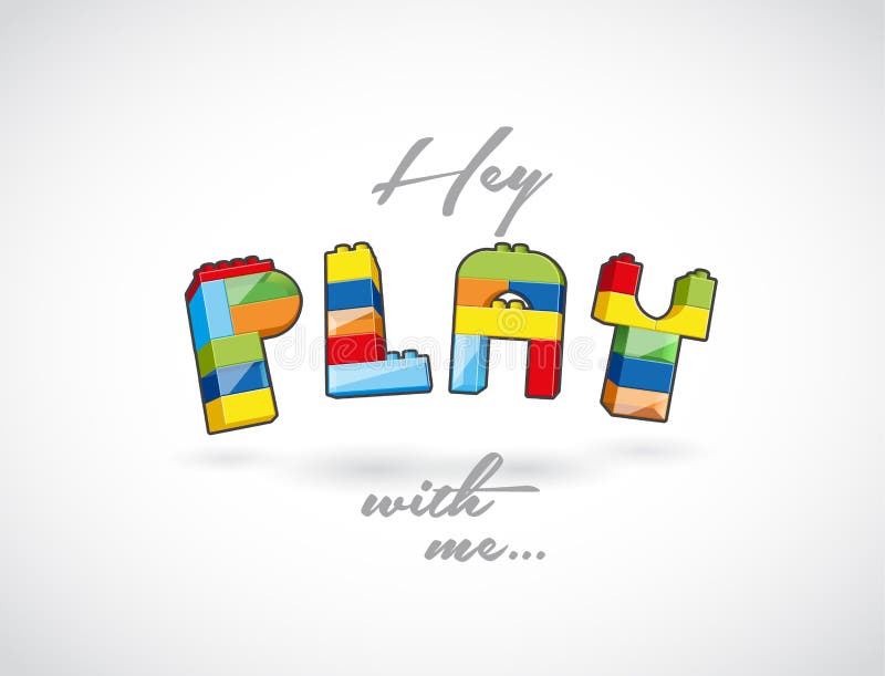 Hey Play with me call out stock vector. Illustration of element - 78665790