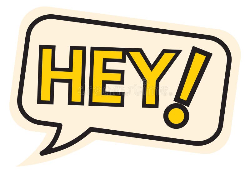 Hey Sticker. Chat Message Box Stock Vector - Illustration of dialogue ...