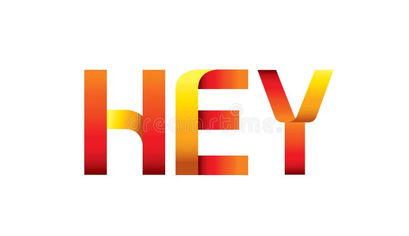 Hey white background. stock vector. Illustration of printing - 190763831