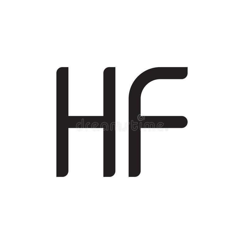 Hf Initial Letter Vector Logo Icon Stock Vector - Illustration of flat ...