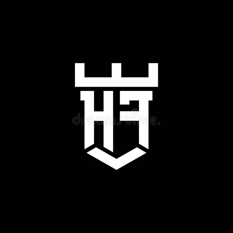 HF Logo Letter Castle Shape Style Stock Vector - Illustration of ...