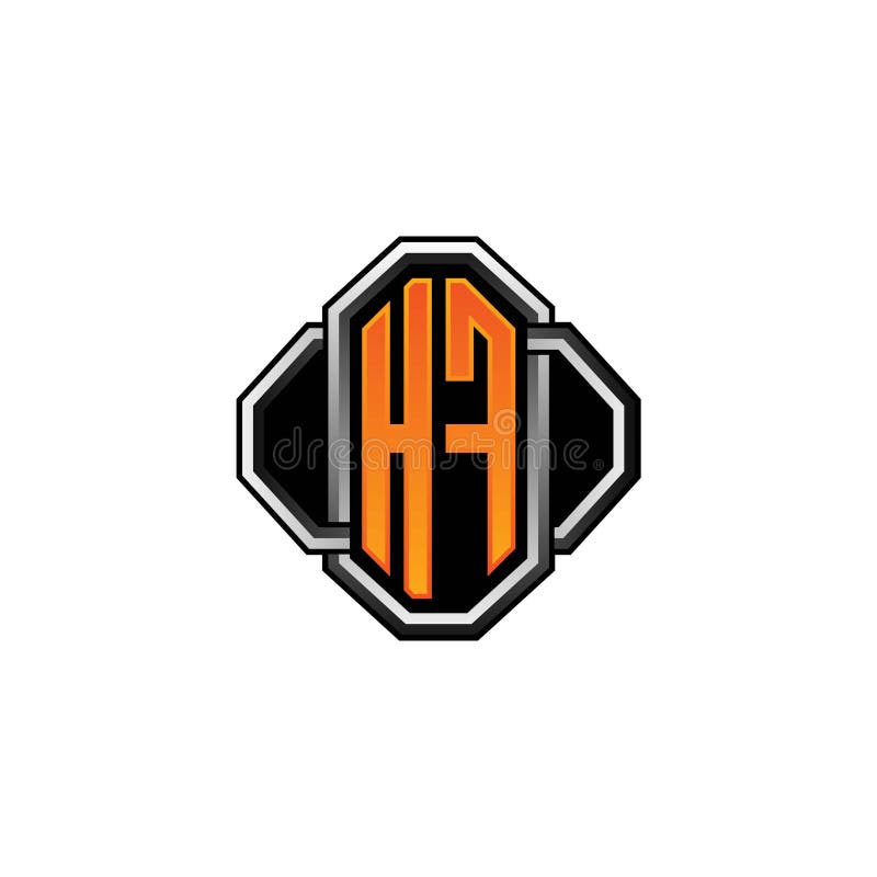 HF Logo Letter Geometric Vintage Style Stock Vector - Illustration of ...