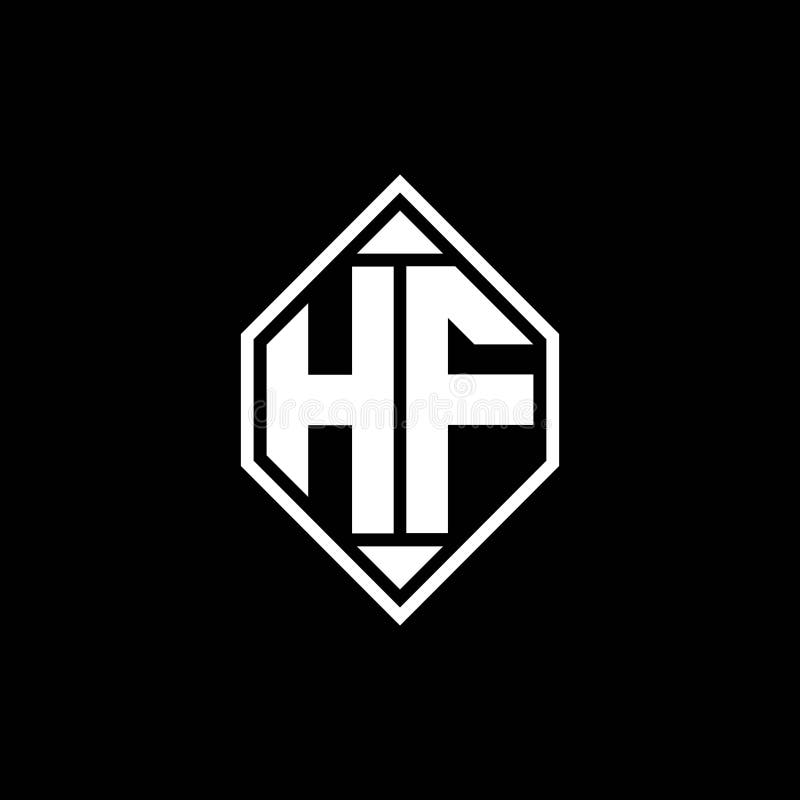 HF Logo Monogram Geometric Shield Shape Style Stock Vector ...