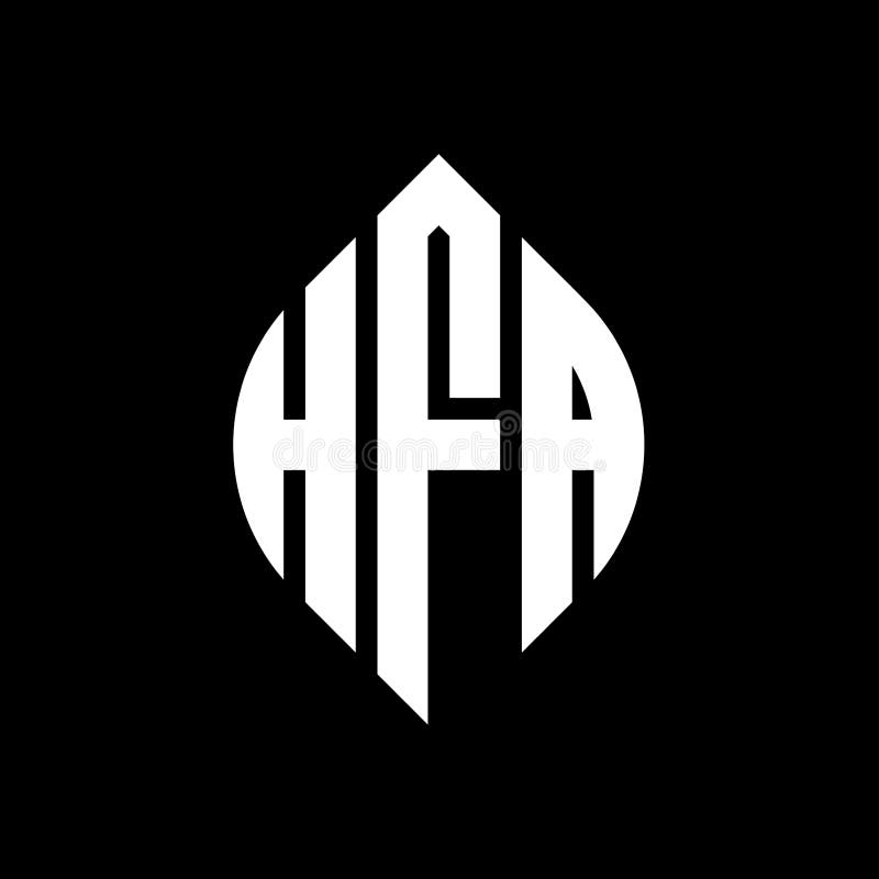 HFA Circle Letter Logo Design with Circle and Ellipse Shape. HFA ...