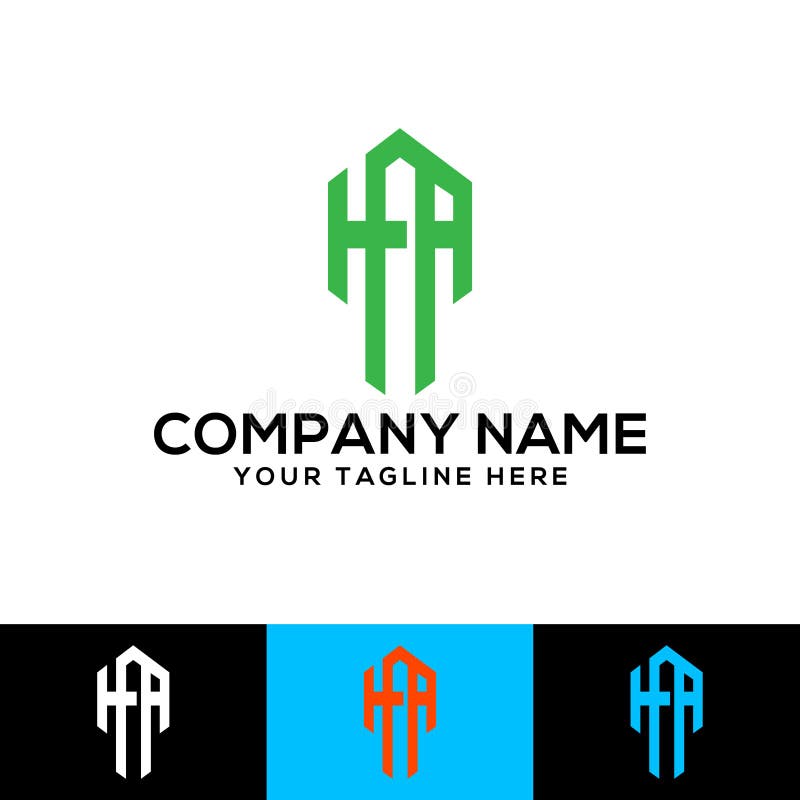 HFA Letter Logo Design. HFA Logo Design Stock Vector - Illustration of ...