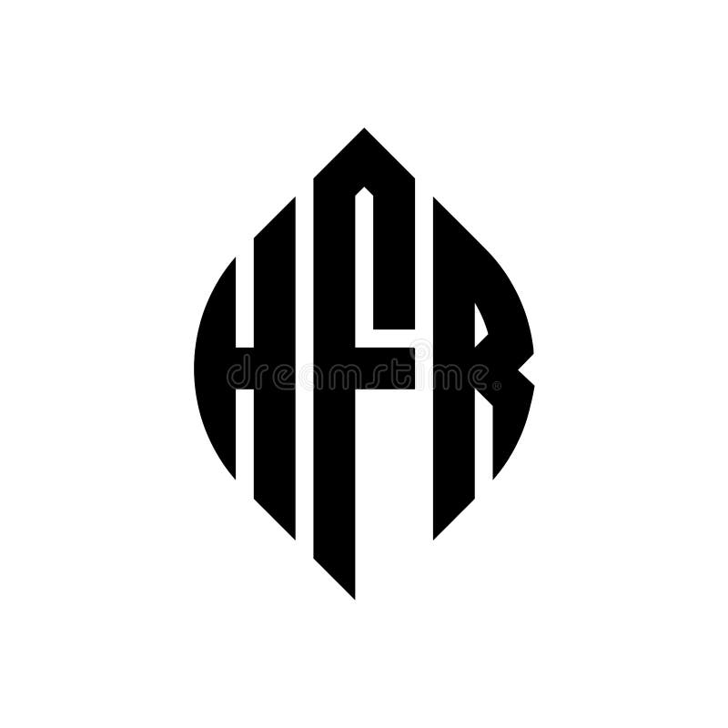 HFR Circle Letter Logo Design with Circle and Ellipse Shape. HFR ...