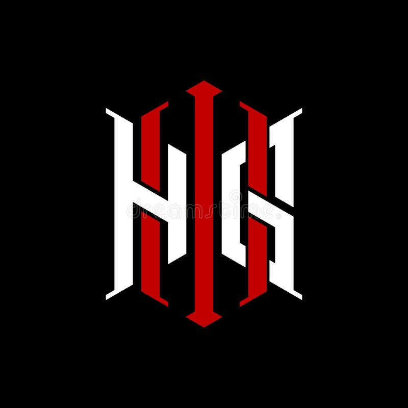 HG Initial Geometric Monogram Logo Elegant Stock Vector - Illustration ...