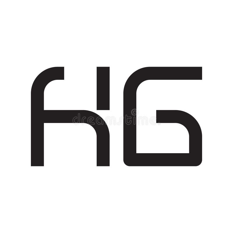 Hg Initial Letter Vector Logo Icon Stock Vector - Illustration of flat ...