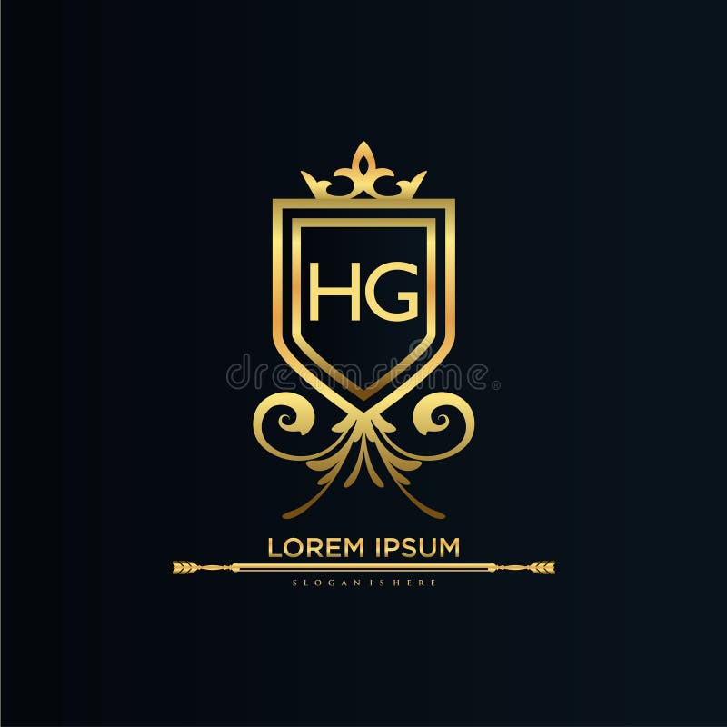 HG Letter Initial with Royal Template.elegant with Crown Logo Vector ...