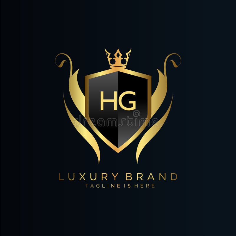 HG Letter Initial with Royal Template.elegant with Crown Logo Vector ...