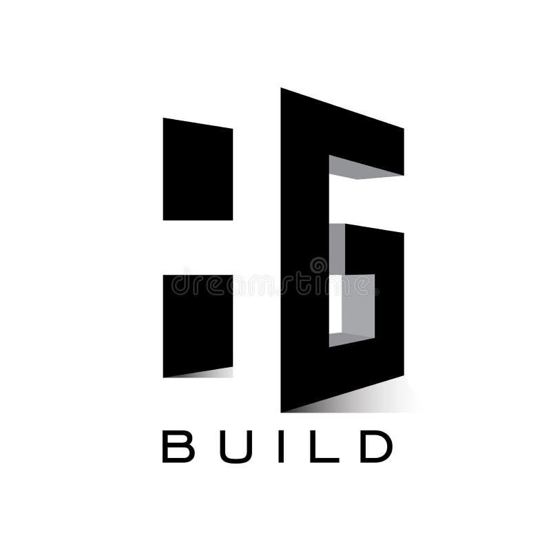 Hg Build Brand, Symbol, Design, Graphic, Minimalist.logo Stock Vector ...