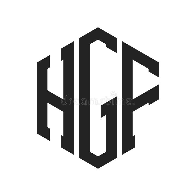 HGF Logo Design. Initial Letter HGF Monogram Logo Using Hexagon Shape ...