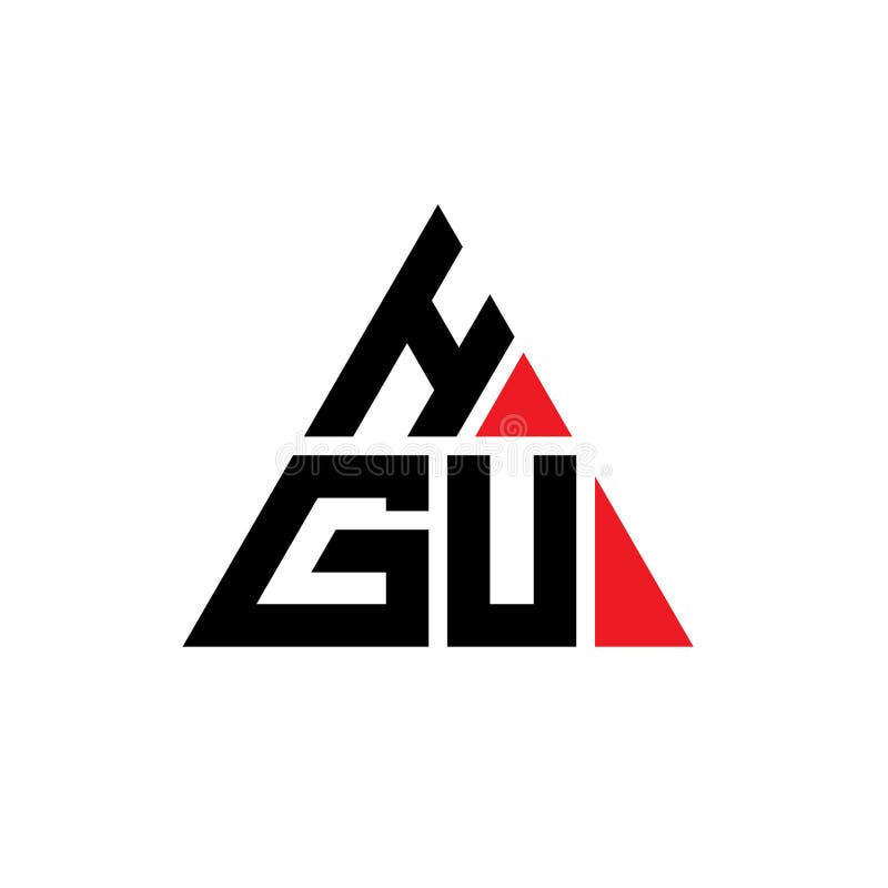 HGU Triangle Letter Logo Design with Triangle Shape. HGU Triangle Logo ...