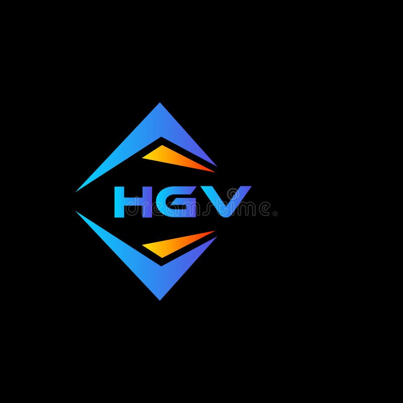 HGV Abstract Technology Logo Design on Black Background. HGV Creative ...