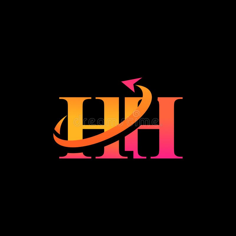HH Aerospace Creative Logo Design Stock Illustration - Illustration of ...