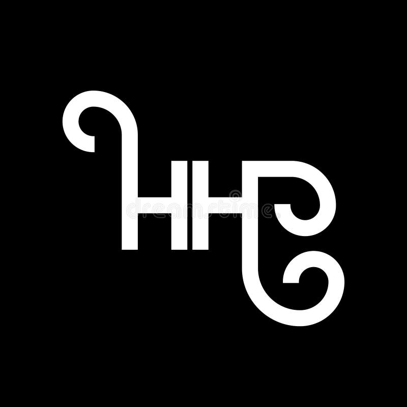 HH Letter Logo Design on Black Background. HH Creative Initials Letter ...