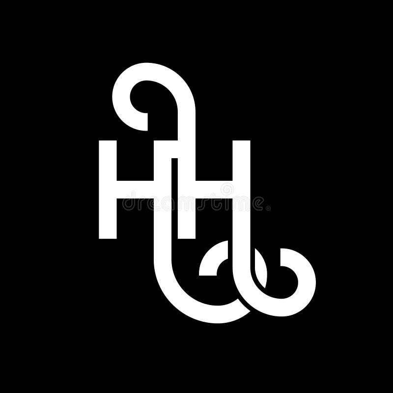 HH Letter Logo Design on Black Background. HH Creative Initials Letter ...