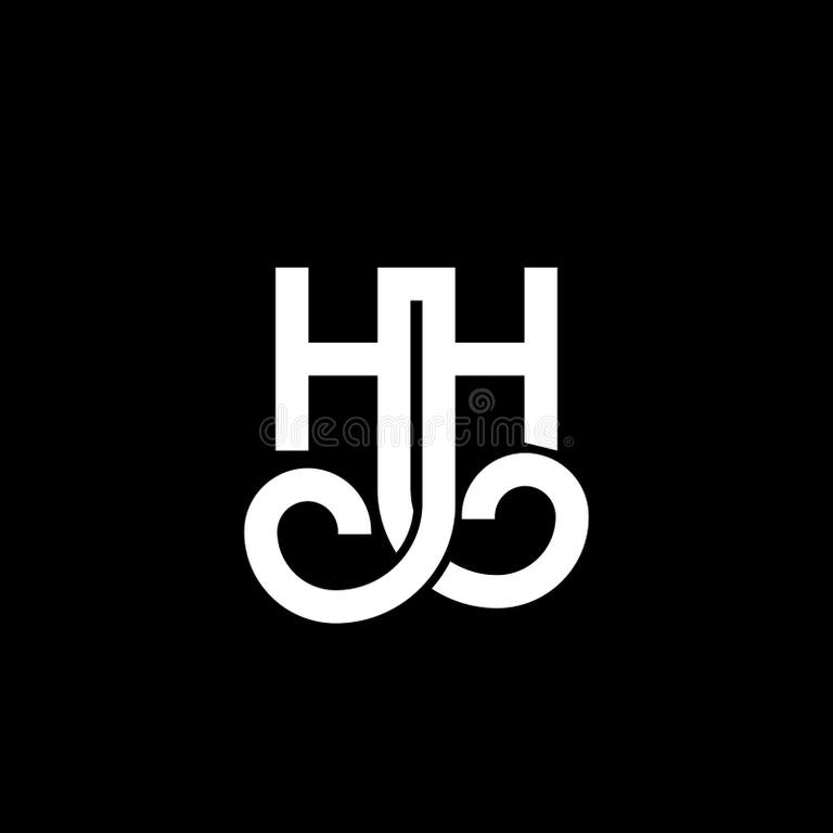 HH Letter Logo Design on Black Background. HH Creative Initials Letter ...