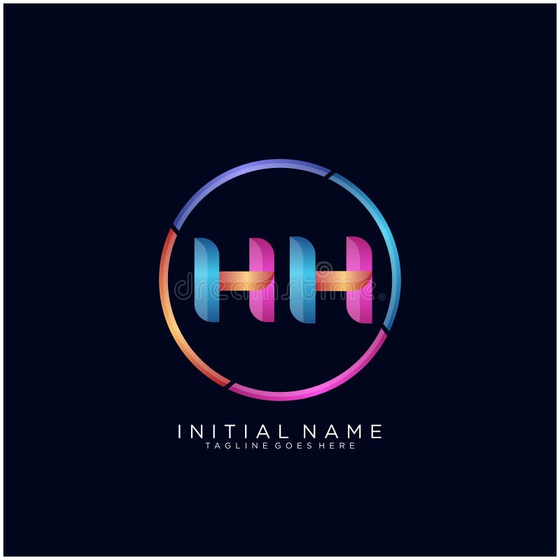 HH Letter Logo Icon Design Template Elements Stock Vector ...