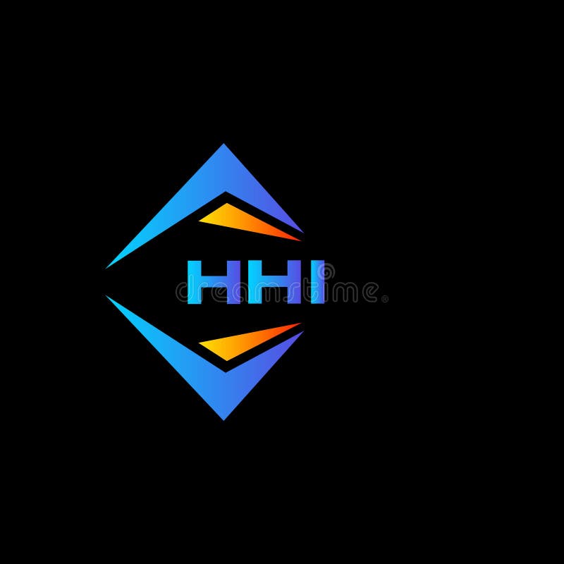HHI Abstract Technology Logo Design on Black Background. HHI Creative ...