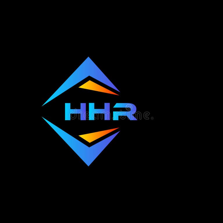 HHR Abstract Technology Logo Design on Black Background. HHR Creative ...