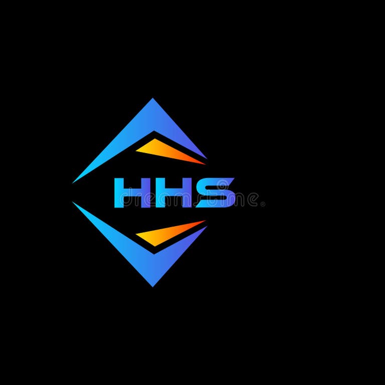 HHS Abstract Technology Logo Design on Black Background. HHS Creative ...