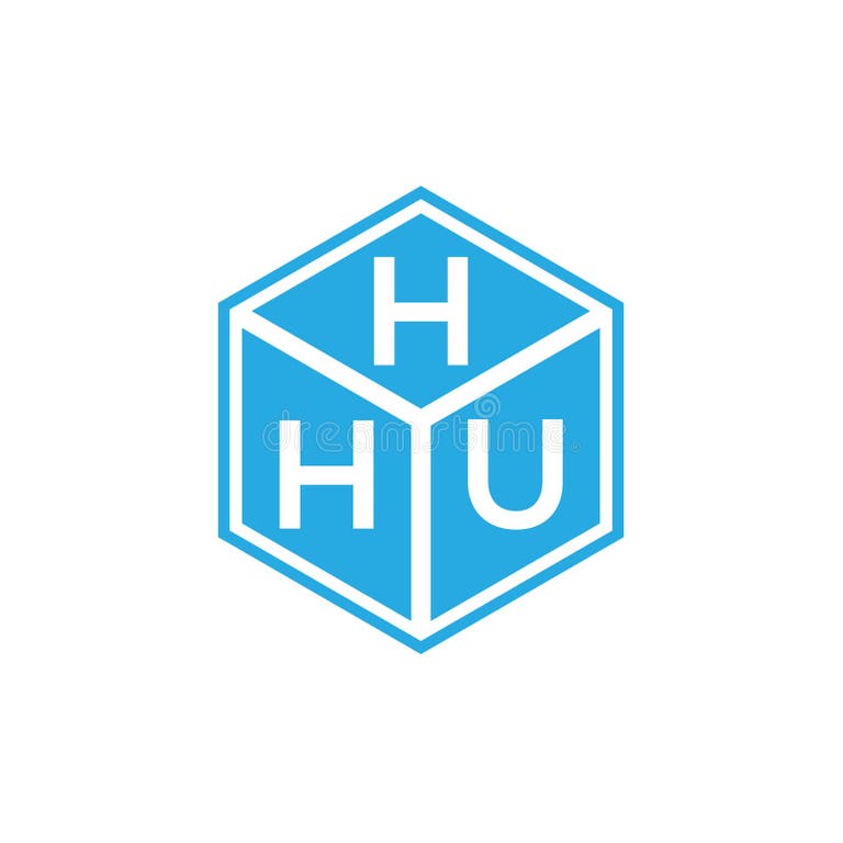 HHU Letter Logo Design on Black Background. HHU Creative Initials ...