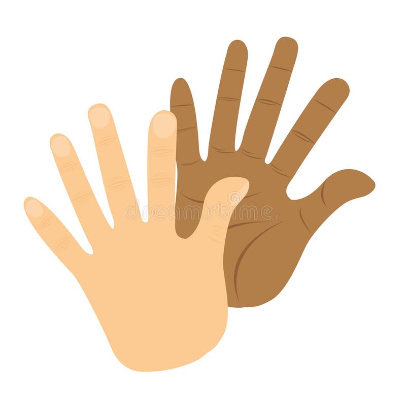 Hi-Five Hands stock vector. Illustration of light, pink - 11732446