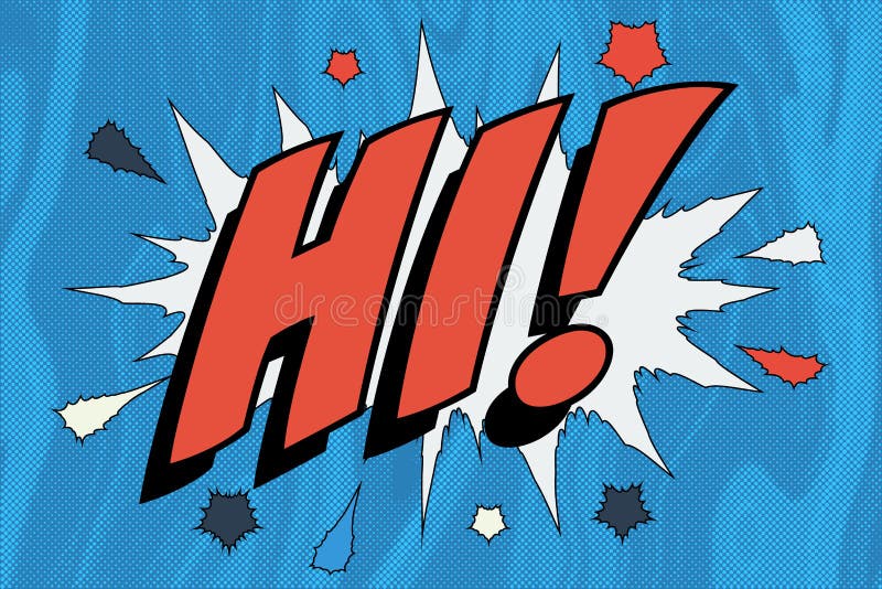 Hi Abstract Cartoon Frame Vector Background. Halftone Word Stock Vector ...