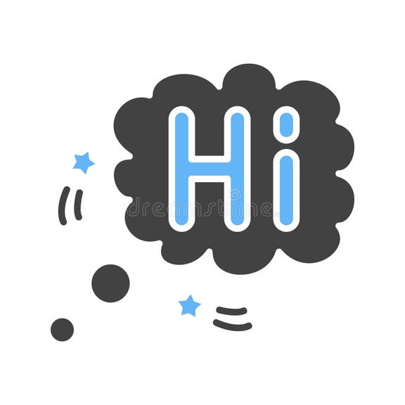 Hi Bubble Icon Image. stock vector. Illustration of conversation ...