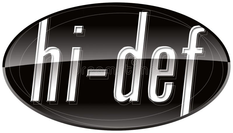 HI-DEF HD TV icon stock illustration. Illustration of monitor - 13269773